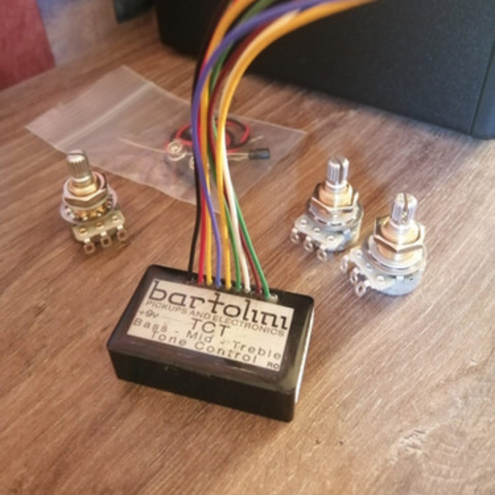 Bartolini Preamp 3 Band TCT + 1Pot (Vol) + 2Pots (Bass and Treble) + 1 ...